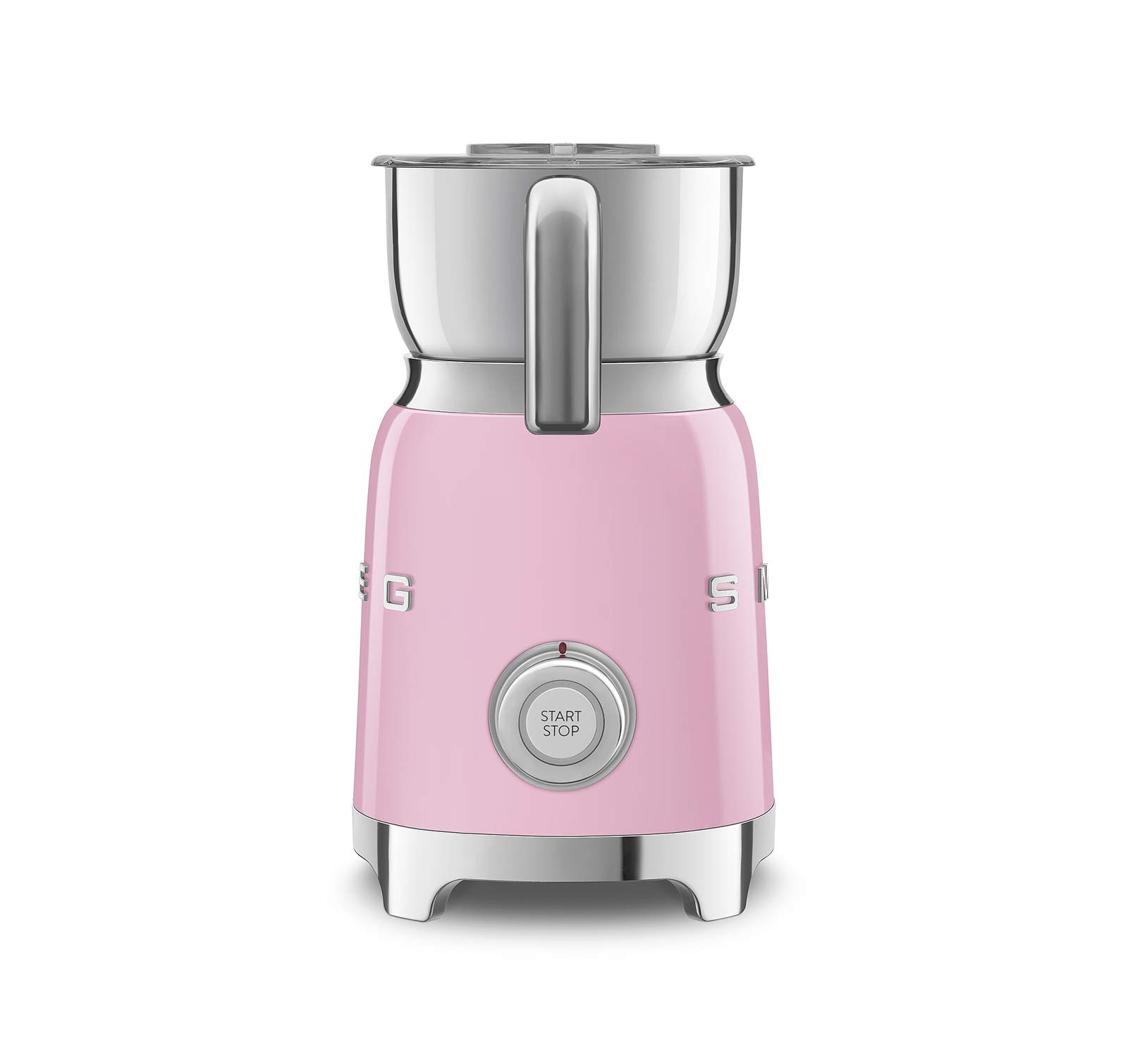 Smeg DCF02US 50's Retro Style Drip Filter Coffee Maker Bundle MFF01 Milk Frother (Pastel Pink)