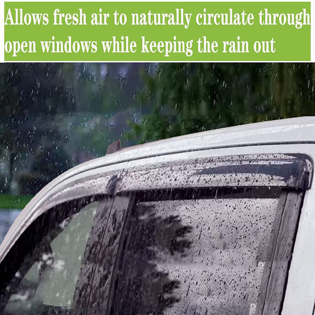 Side Window Visors Window Shade Rain Guards Vent Deflectors Fit Ford F150 1997-2003, F250 Light Duty Super Cab 1997-1999, 4PCS 94808