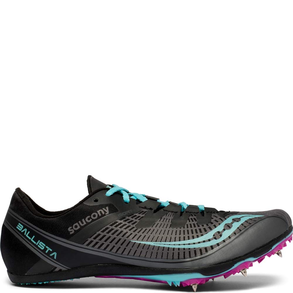 Saucony Women's Ballista 2 Track Shoe, grey/blue, 5 Medium Women