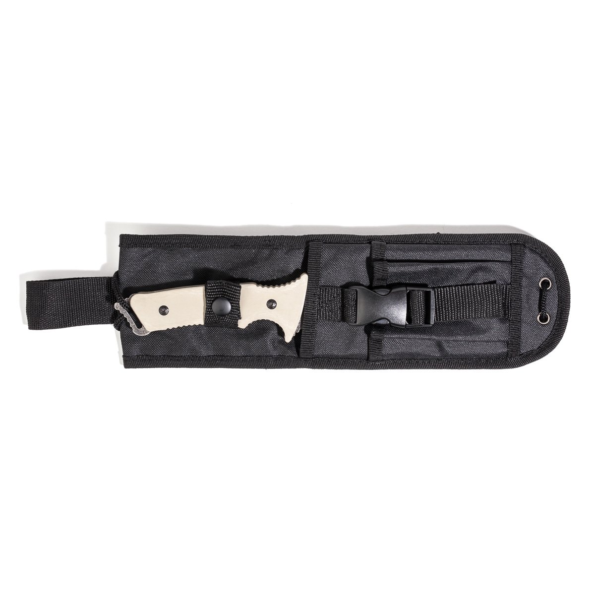 S.R.T. S18 Premium Fixed Blade Knife | Stainless Steel 6.5” Curved Blade with Heavy-Duty 600D Polyester Sheath | Perfect for Tactical Defense, Hunting, Camping, and Survival