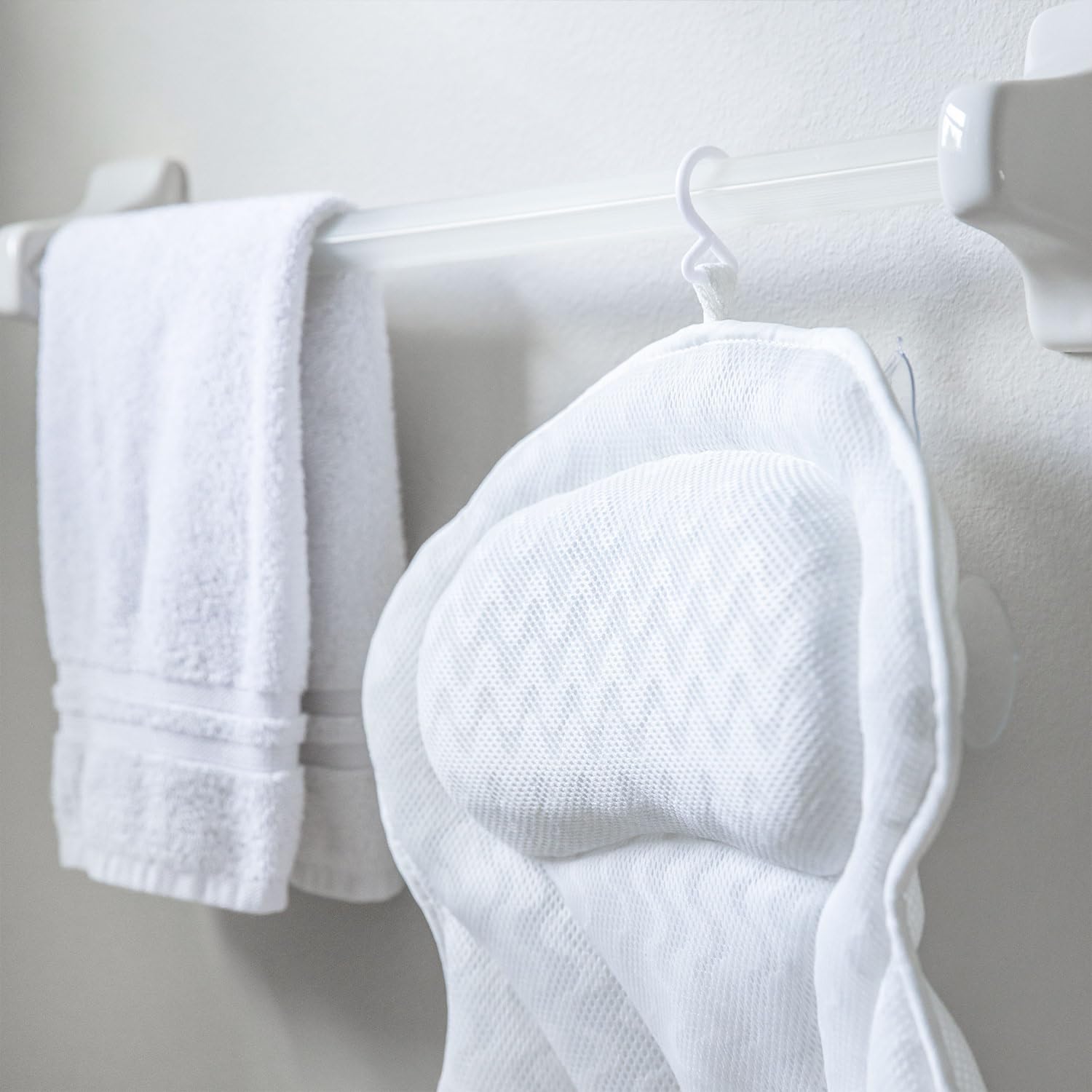 Sierra Concepts Bath Pillow for Bathtub, Spa, Headrest, Back, Neck, Shoulder, Tub - Soft Bathing Pillows with Strong Grip Suction Cups, Heavenly