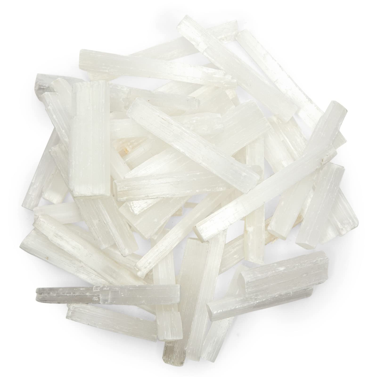 Wellbrite Selenite Wands Bulk, Large Healing Crystals Sticks for Meditation (3-5 in, 3 lbs)