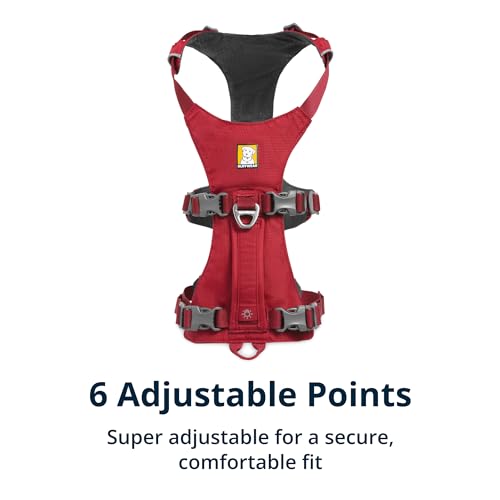 Ruffwear, Flagline Dog Harness, Lightweight and Reflective, No Pull Dog Lift Harness for Hiking, Running and Everyday Use, Red Rock, Large/X-Large