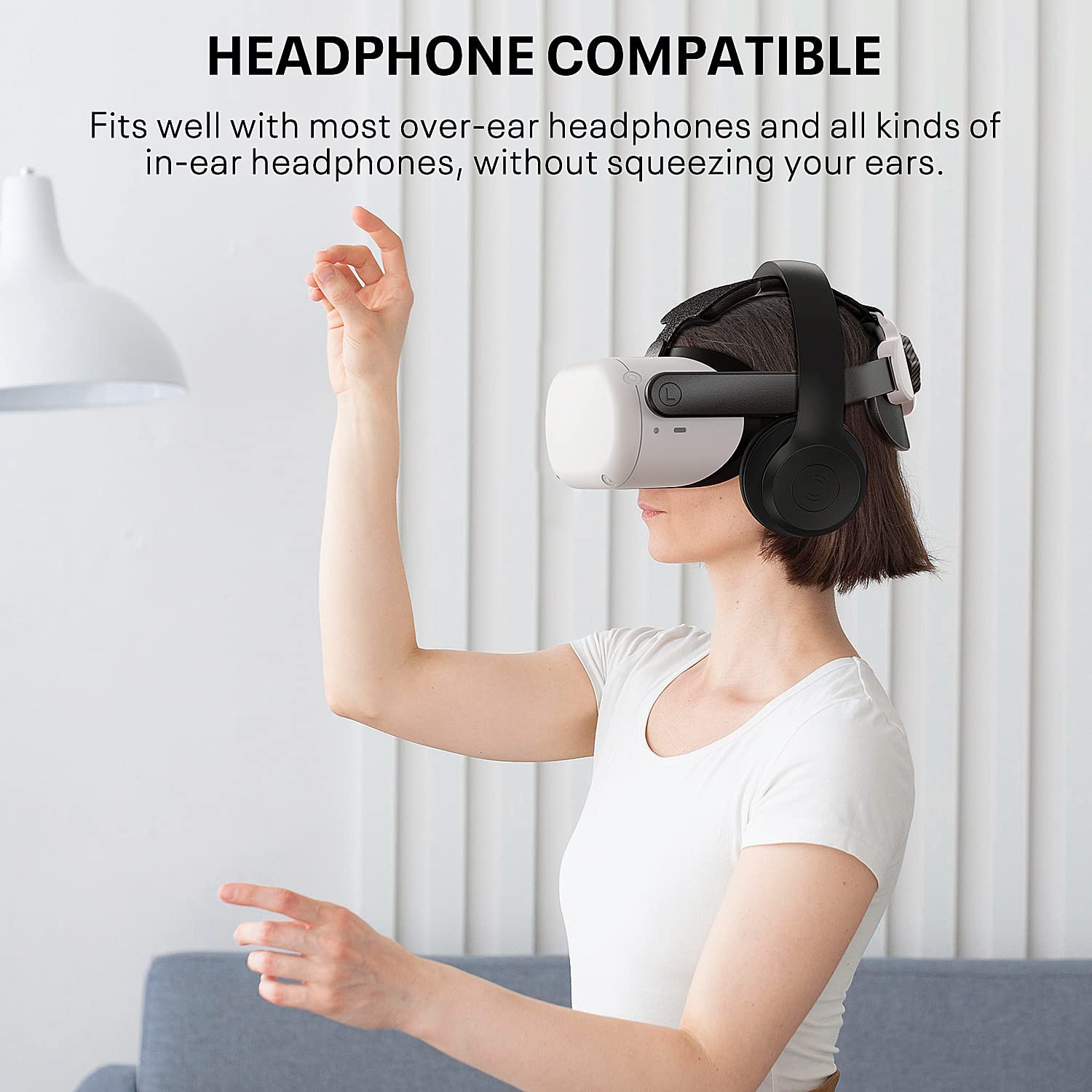 Topcube Head Strap for Oculus Quest 2 - Replacement for Meta Quest 2 Elite Straps Ergonomic Comfort Enhanced Support Elevate VR Experience