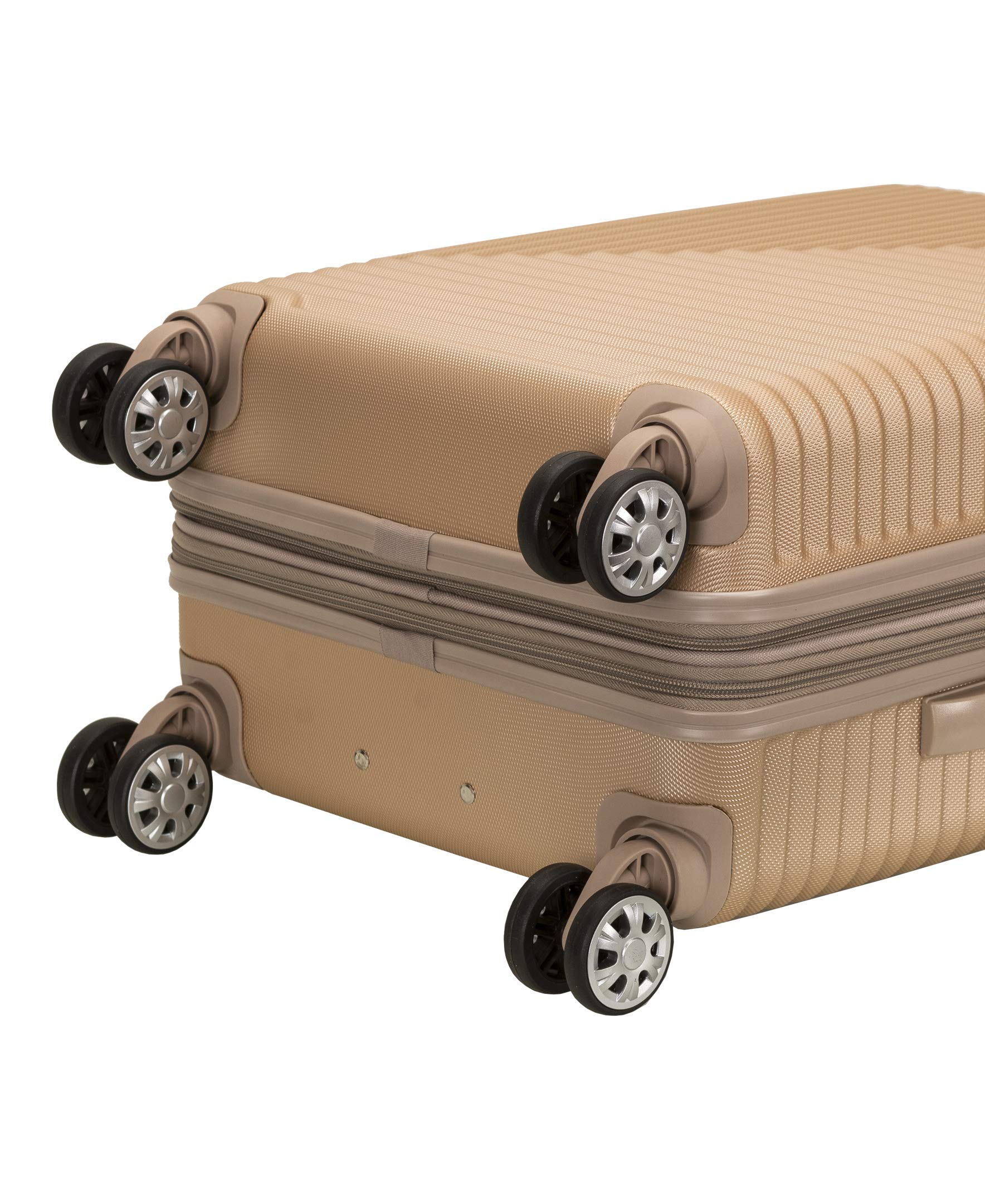 Rockland Star Trail Hardside Spinner Wheel Luggage, Champagne, 2-Piece Set (20/28)