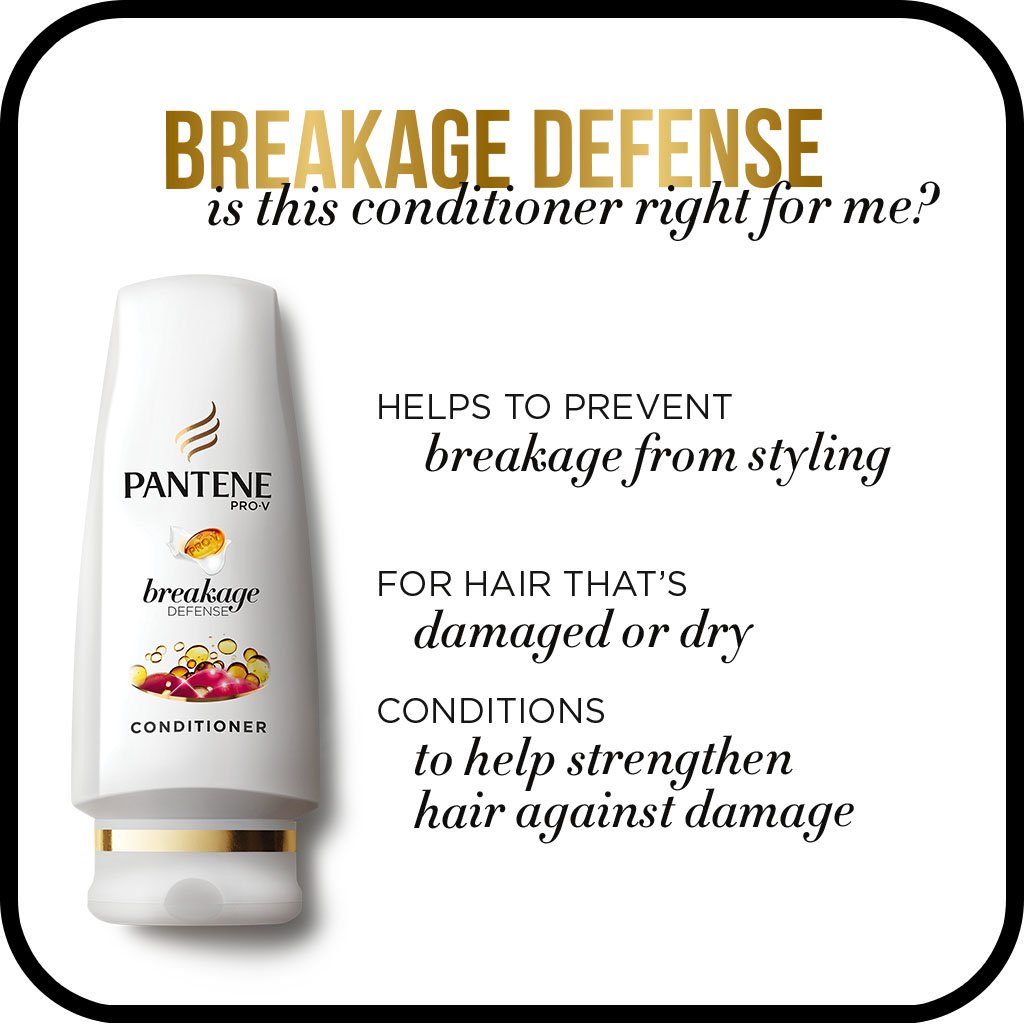 Pantene Pro-V Breakage Defense Conditioner, 12.0 fl oz (Packaging may vary)