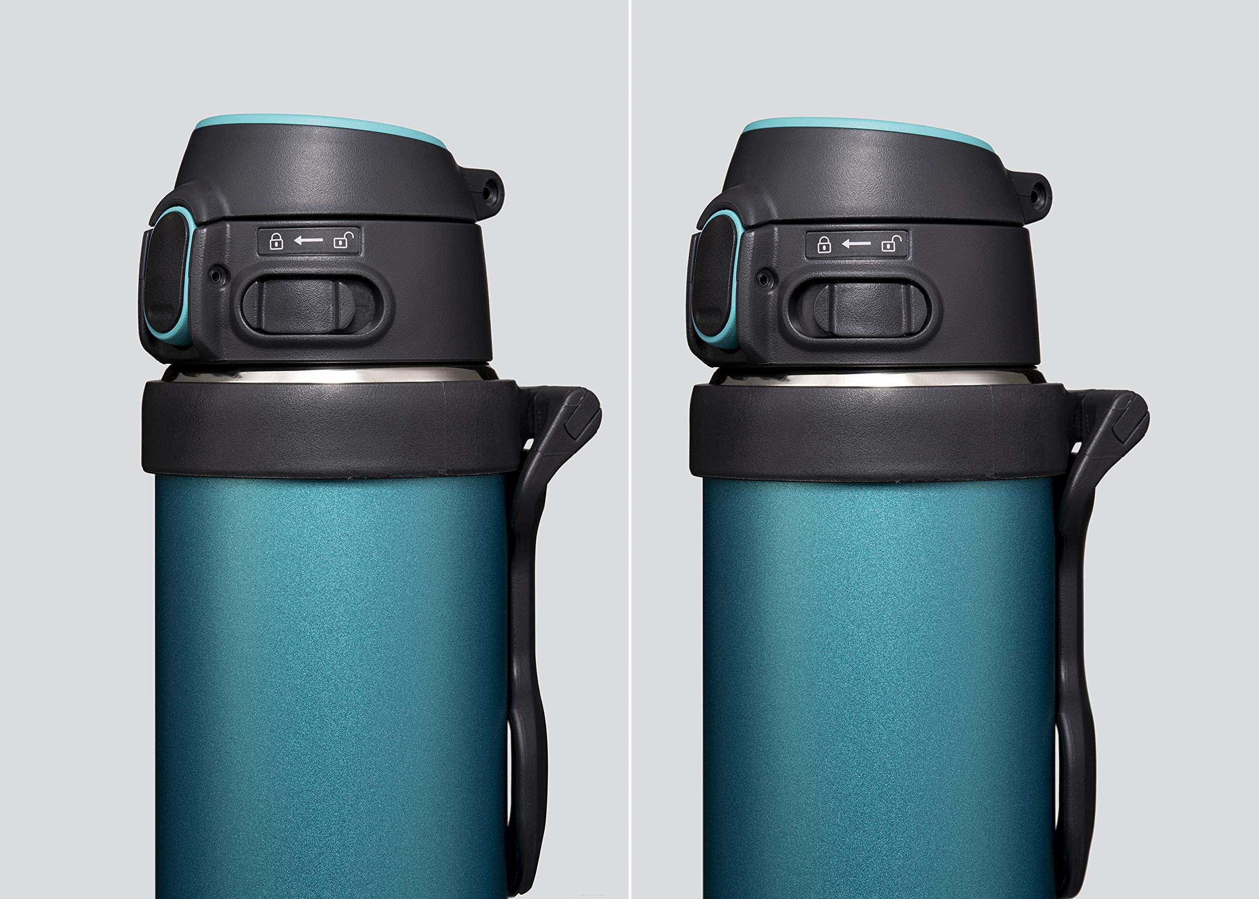 Zojirushi SM-QHE60GK, Flip-and-Go Stainless Mug, 20-Ounce, Teal