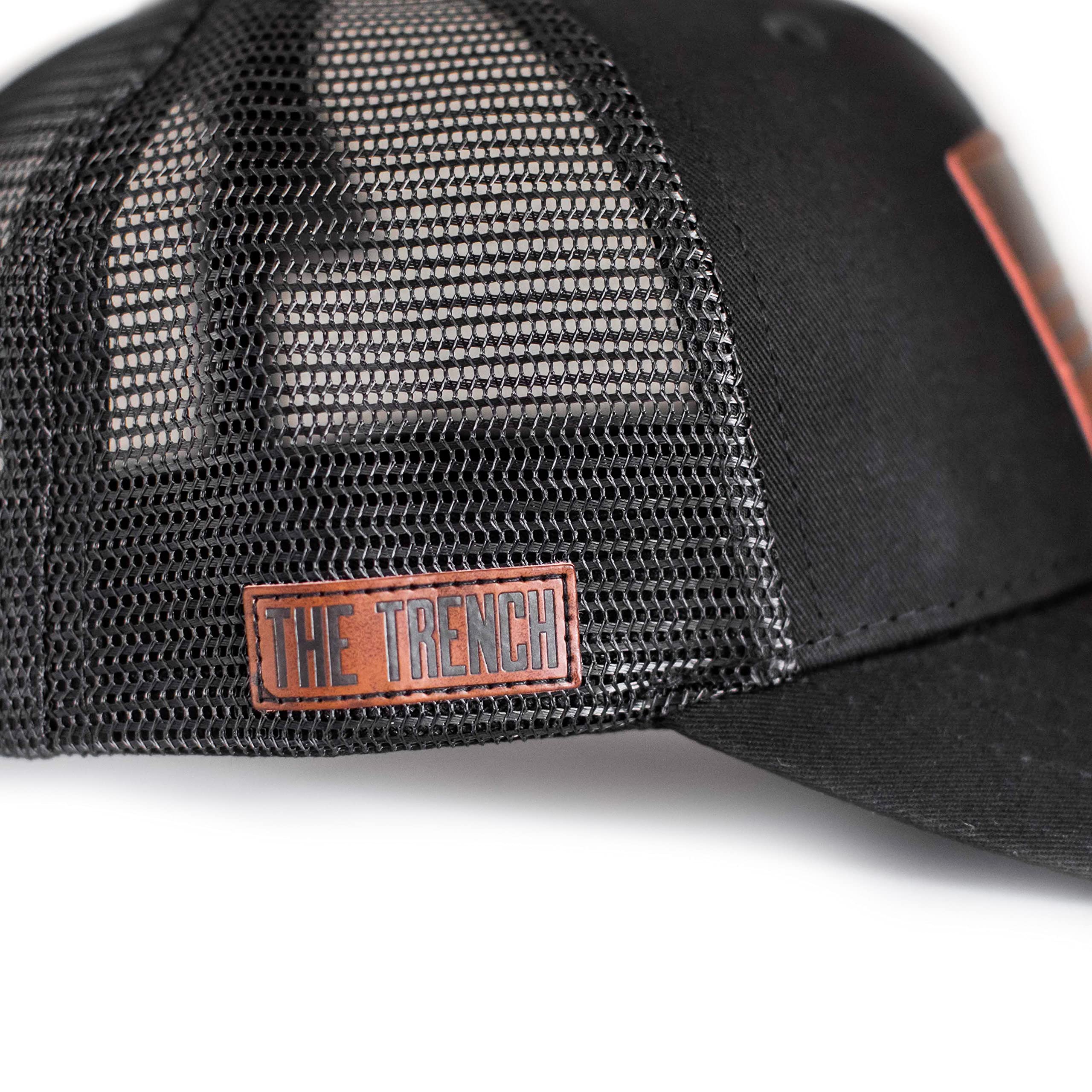 WorkBOOM Ironworker American Flag Hat | Adjustable Snapback Baseball Cap | Trucker Hat with Distressed Embroidered Patch for Patriotic Men, Women