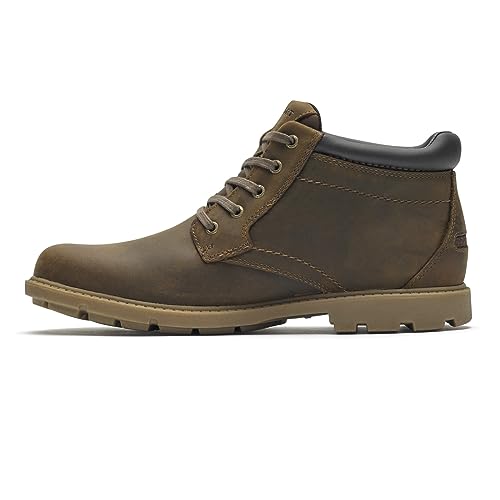 Rockport Men's Rugged Bucks Waterproof Boot, Boston tan, 10.5 W