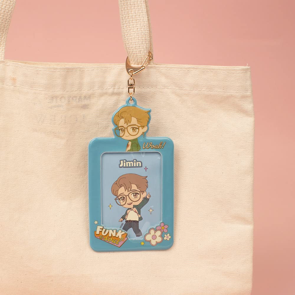 TinyTan BTS Dynamite Photo Card Key Holder, Keyring Key Chain Accesssories (JungKook)