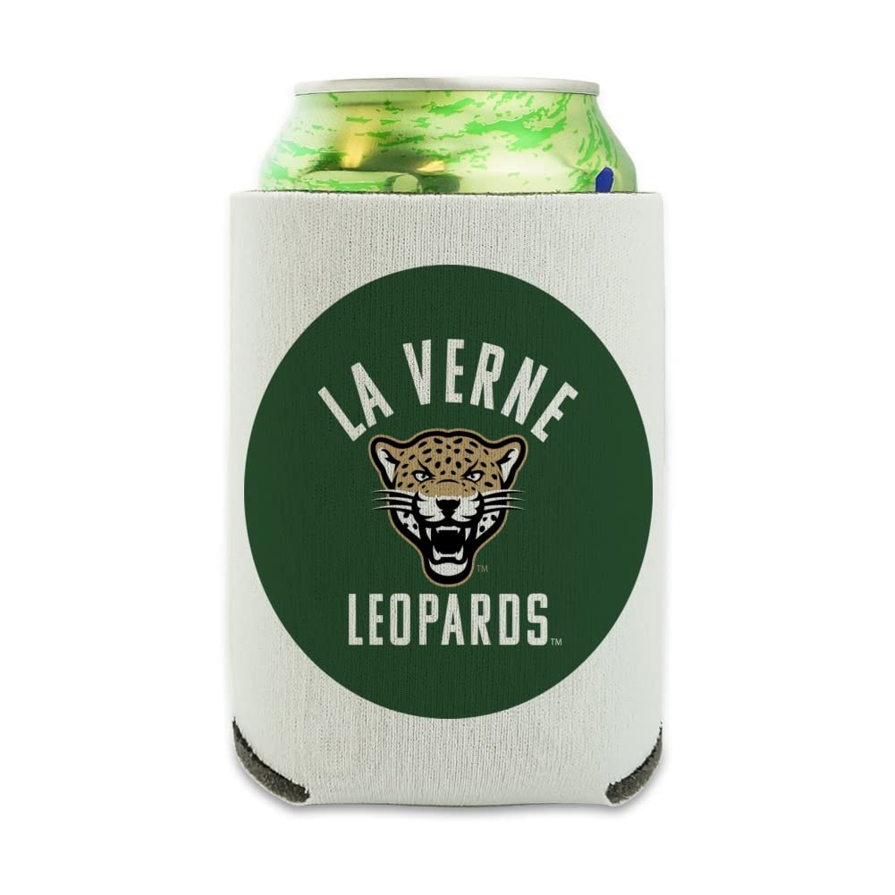 University of La Verne Leopards Logo Can Cooler - Drink Sleeve Hugger Collapsible Insulator - Beverage Insulated Holder