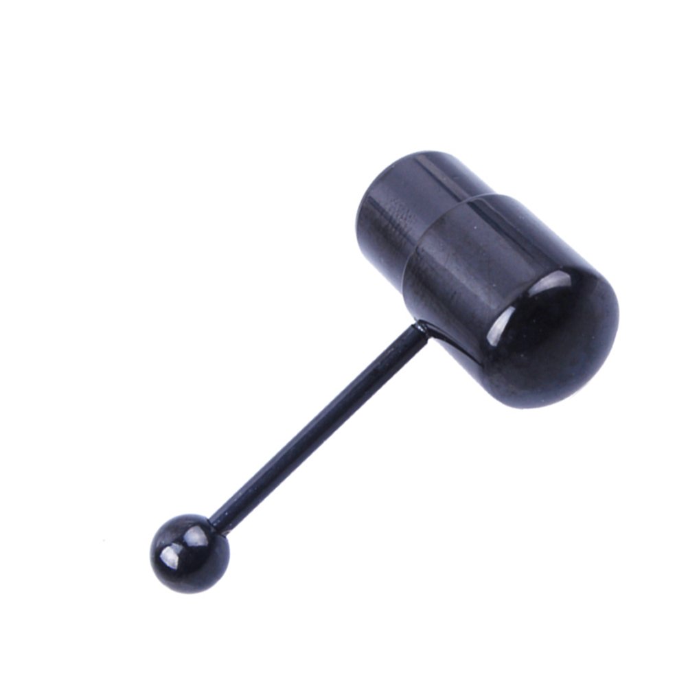 Stainless Steel Vibrating Tongue Ring Barbell Tongue Piercing Jewelry with 2 Batteries (Black)