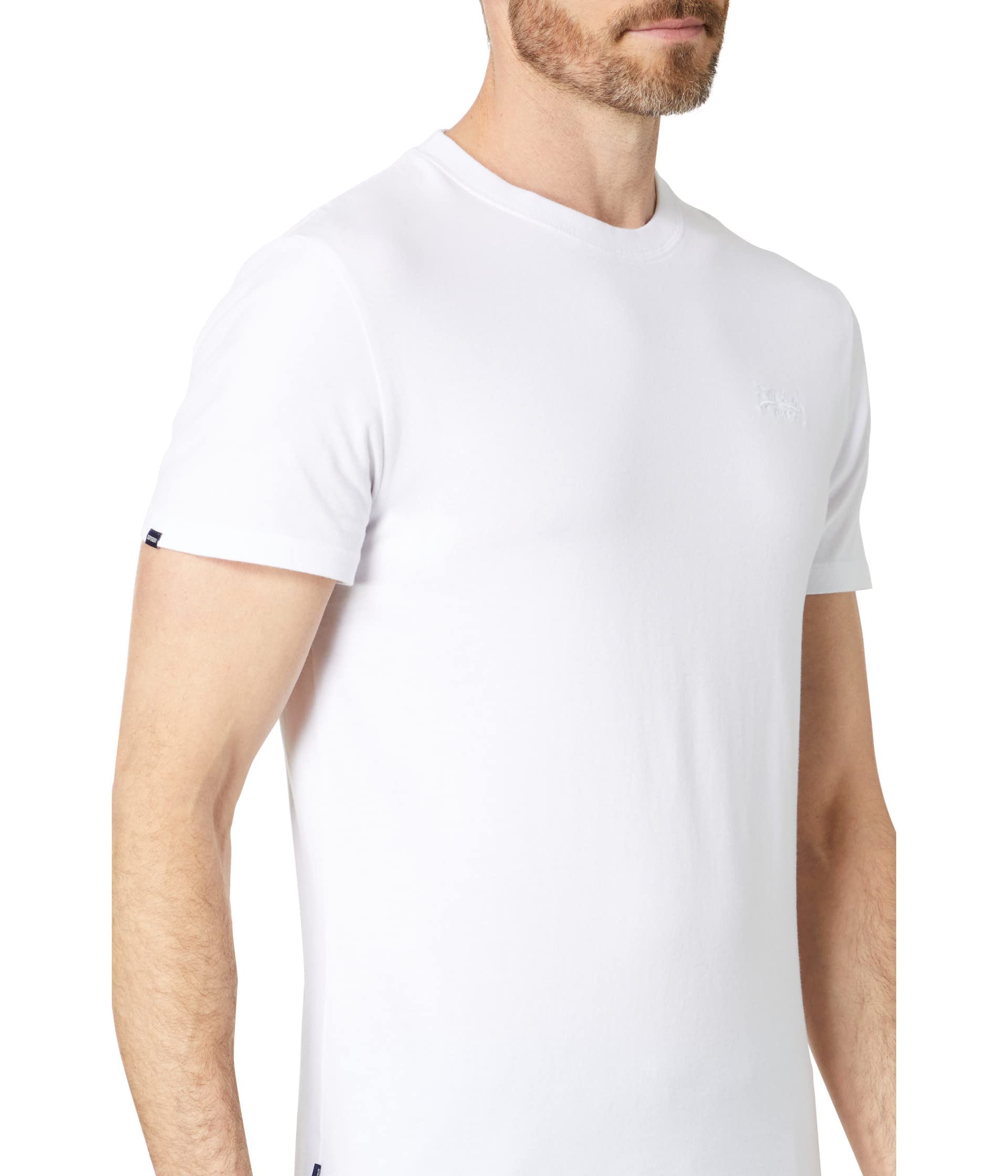 Superdry Men's Vintage Logo Emb Tee, Frosted Navy Grit, Medium
