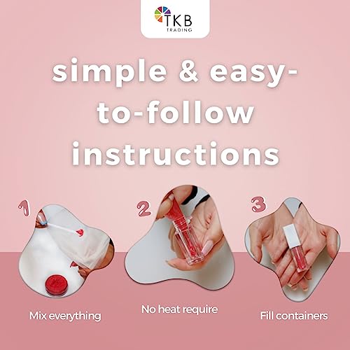 TKB Flexagel DIY Lip Gloss Making Kit| Make Your Own Lip Gloss| Moisturizing, High Shine, Crystal Clear| Vegan, Gluten and Cruelty free| Made in USA