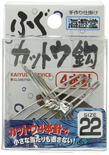 Shimoda Fishing Gear KH-FK4 Fugu Cut Hook, 4 Needles, No. 22