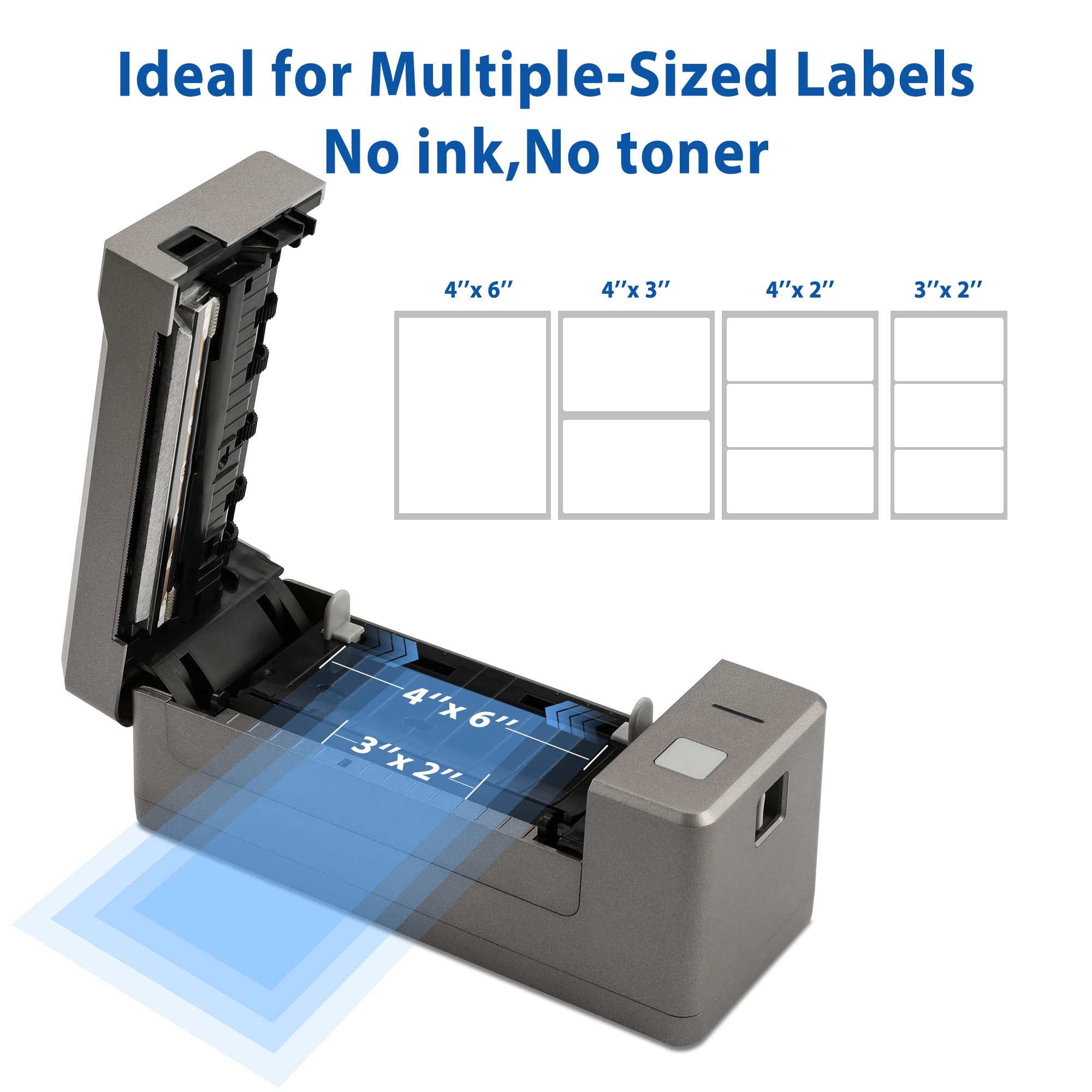 Tordorday Bluetooth Thermal Label Printer-Wireless Shipping Label Printer 4"x 6", Works with Windows, Smart Phone and iPad, Compatible with Amazon, Ebay, Etsy