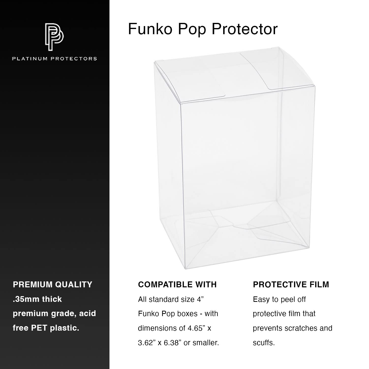 Viturio Pop Protector Case Compatible with 4 Inch Funko Pop Vinyl Figures, (20 Pack) Clear Plastic Box for Figurine Storage