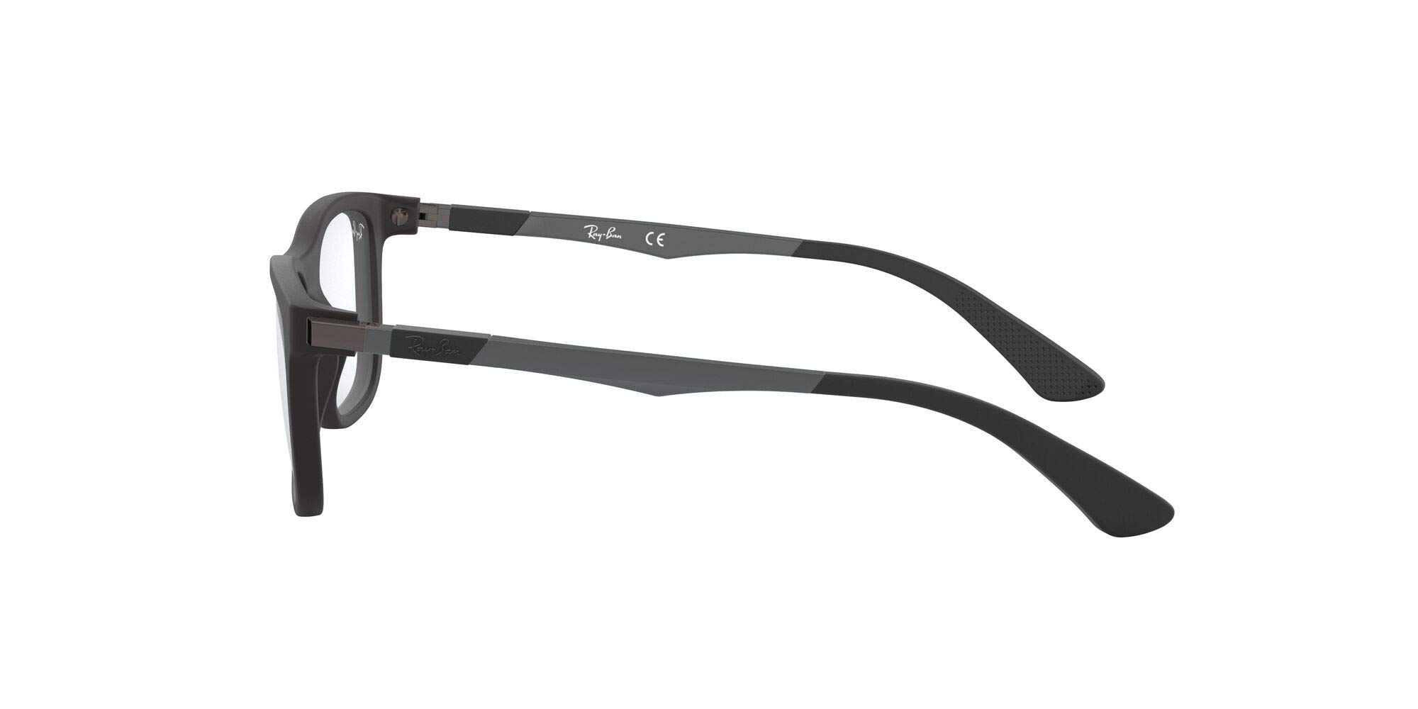 Ray-Ban Junior Kids' RY1549 Square Prescription Eyeglass Frames, Matte Black/Demo Lens, 48 mm