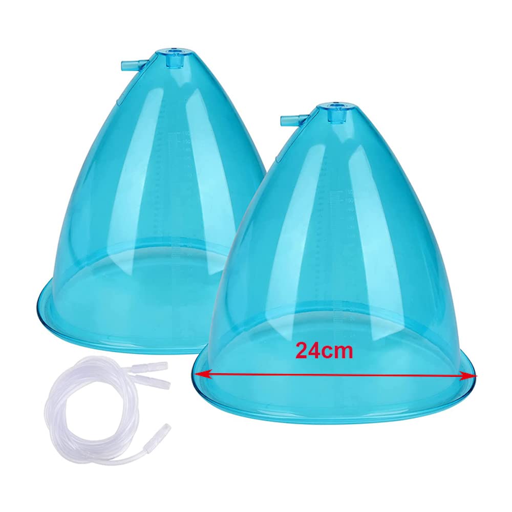 Unsvorns 210ml Vacuum Cups - Vacuum Cupping Machine Accessories - Extra-Large XXXL Vacuum Therapy Butt Suction Cups with Y-Hose