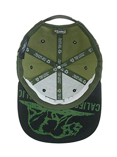 Top Level California Republic Bear High Definition Embroidery Flat Brim Snapback Hat/Cap 060420A - Black/Camo