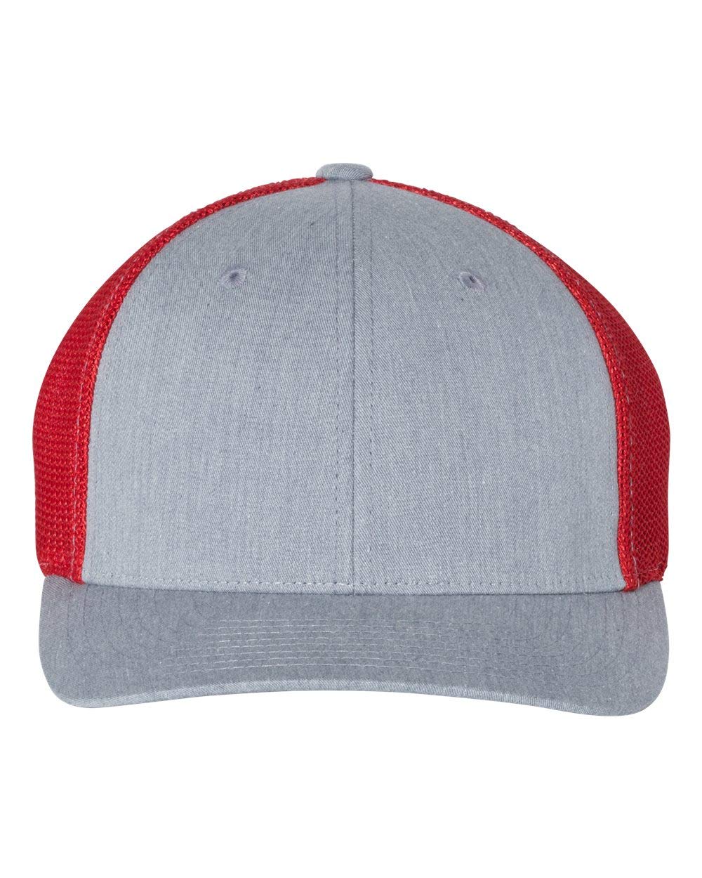 Richardson Fitted Trucker with R-Flex L/XL Heather Grey/ Red