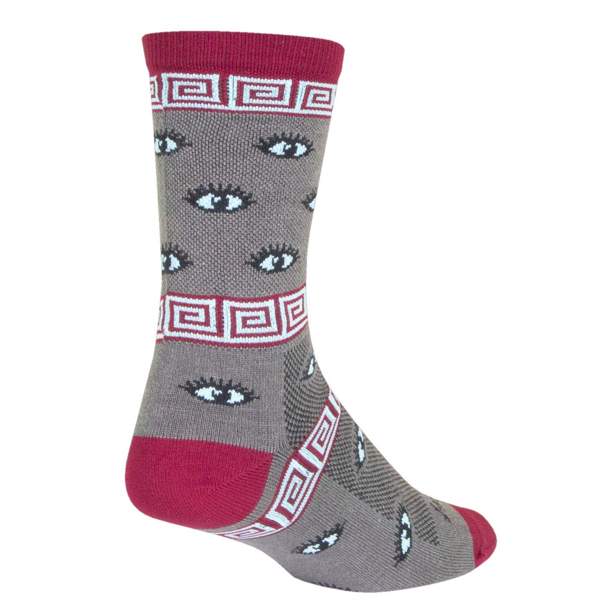 SockGuy Crew 6in All Eyes On Me Cycling/Running Socks (All Eyes On Me - S/M)