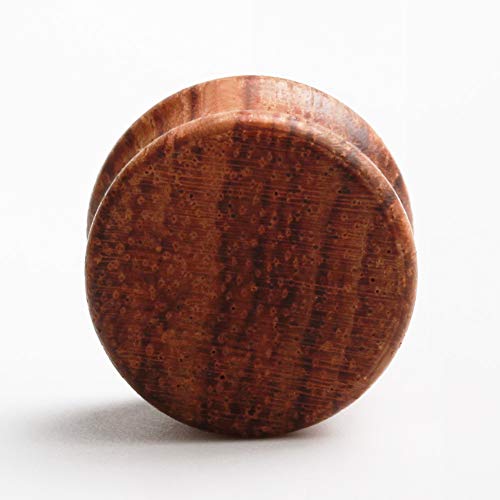 SUPTOP 8pcs Set Natural Wood Tunnels and Plugs for Ear Gauges Vintage Brown Stretcher 0g - 13/16 inch