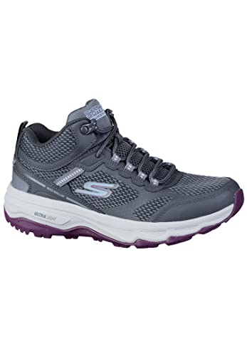Skechers Women's GO Run Trail Altitude-Element Hiking Shoe, Charcoal/Blue, 7.5