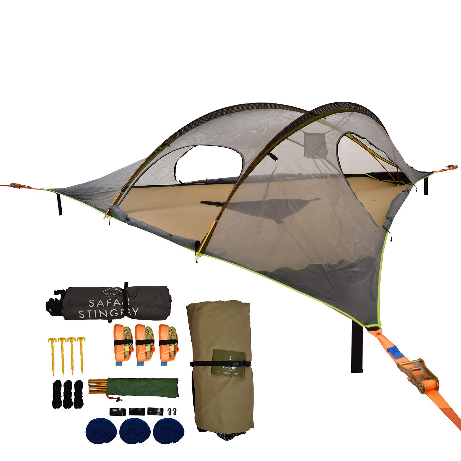Tentsile Safari Stingray 3-Person Hammock Tree Tent - Waterproof, Portable for Hiking, Camping, Backpacking- 440kg/880lbs