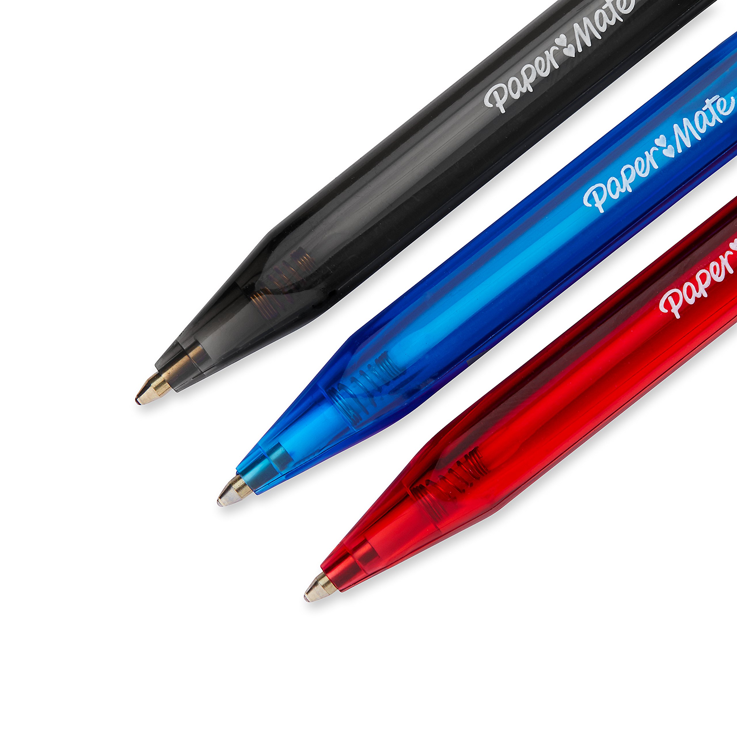 Paper Mate InkJoy 100RT Retractable Ballpoint Pens, Medium Point, Black/Red/Blue Ink, 8 Pack (1945934)
