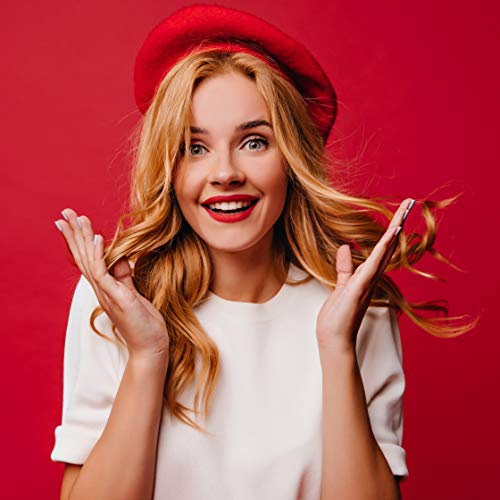 Skeleteen Red French Style Beret - Women's Classic Beret Hat For Casual Use - 1 Piece