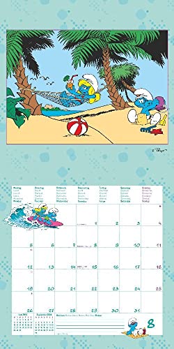 The Smurfs 2024 - Brochure Calendar 30 x 30 cm (30 x 60 cm Open) - Calendar with Space for Notes - Picture Calendar - Wall Planner - Children's Calendar