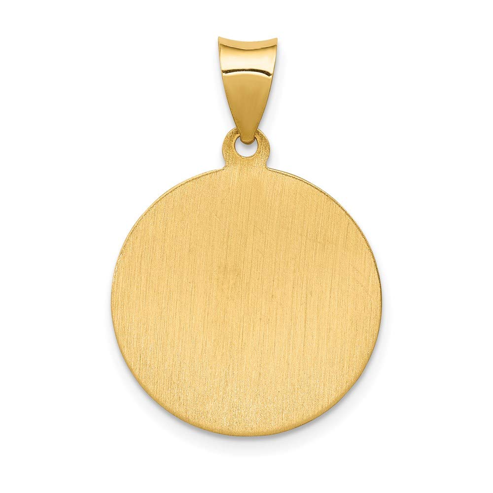 Saris and Things 14k Yellow Gold Solid Saint Anthony Medal Charm Pendant