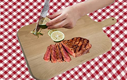 Wood Cutting Board With Handle,Large Wooden Chopping Board for Kitchen,Charcuterie Boards Meat Cheese Pastry Fruit Bread Board,Serving Board Butcher Block,tabla de picar cocina16X9''