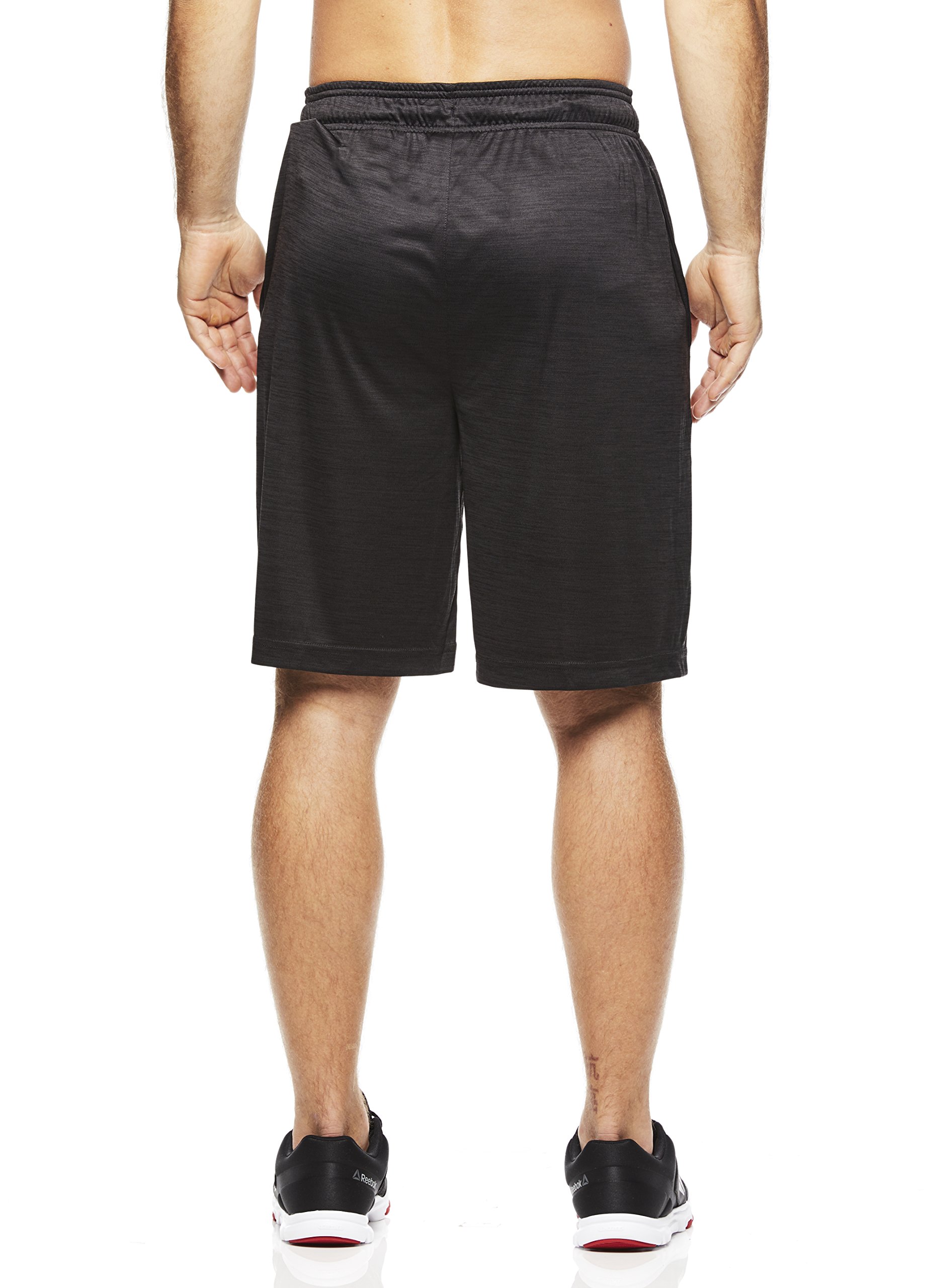 Reebok Men's Drawstring Shorts - Athletic Running & Workout Short w/Pockets - Black Shadow Cruz, Medium