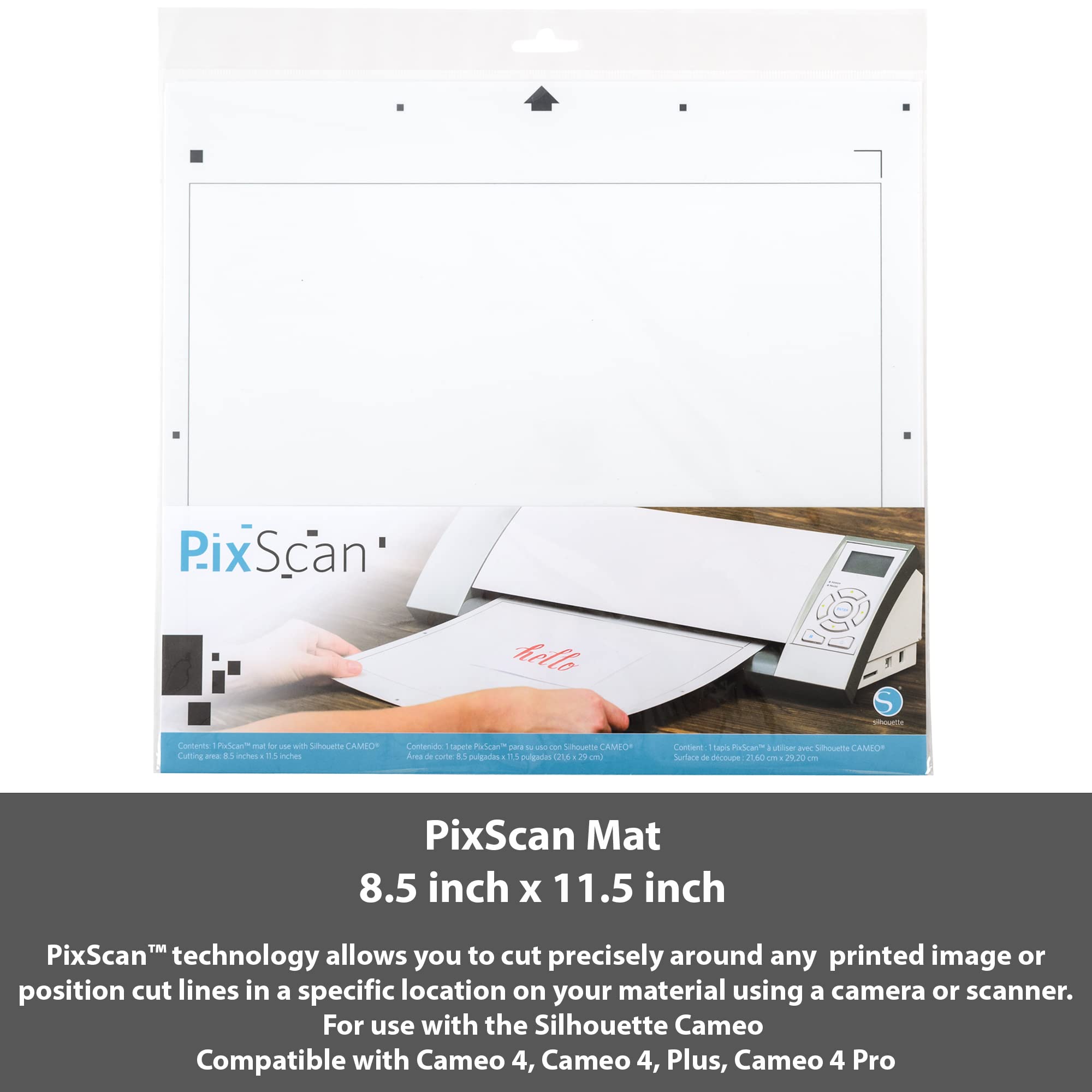 Silhouette Cameo 4 Vinyl Bundle 10 Sheets of Vinyl, Hook, Scraper, Transfer Tape, 20 Designs, AutoBlade, PixScan, 12β Cutting mat, Silhouette Handbook - Black Edition