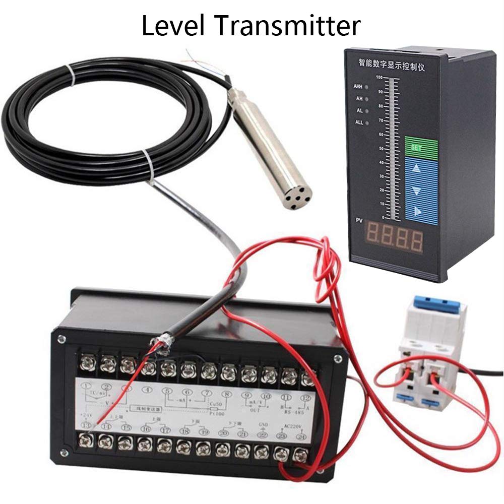 Submersible Level Transmitter Water Liquid Level Sensor with 6M Cable and Digital Display Control for Water Supply Systems