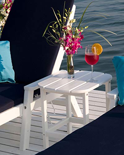 POLYWOOD SBT18WH South Beach 18" Outdoor Side Table, White