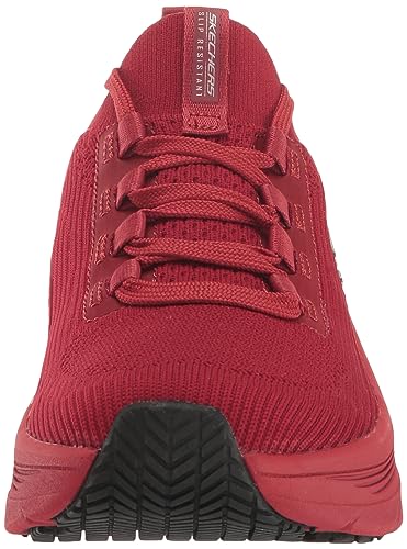 Skechers Women's D'Lux Walker SR-Ozema, Relaxed fit Athletic Styling Health Care Professional Shoe, Red, 9.5