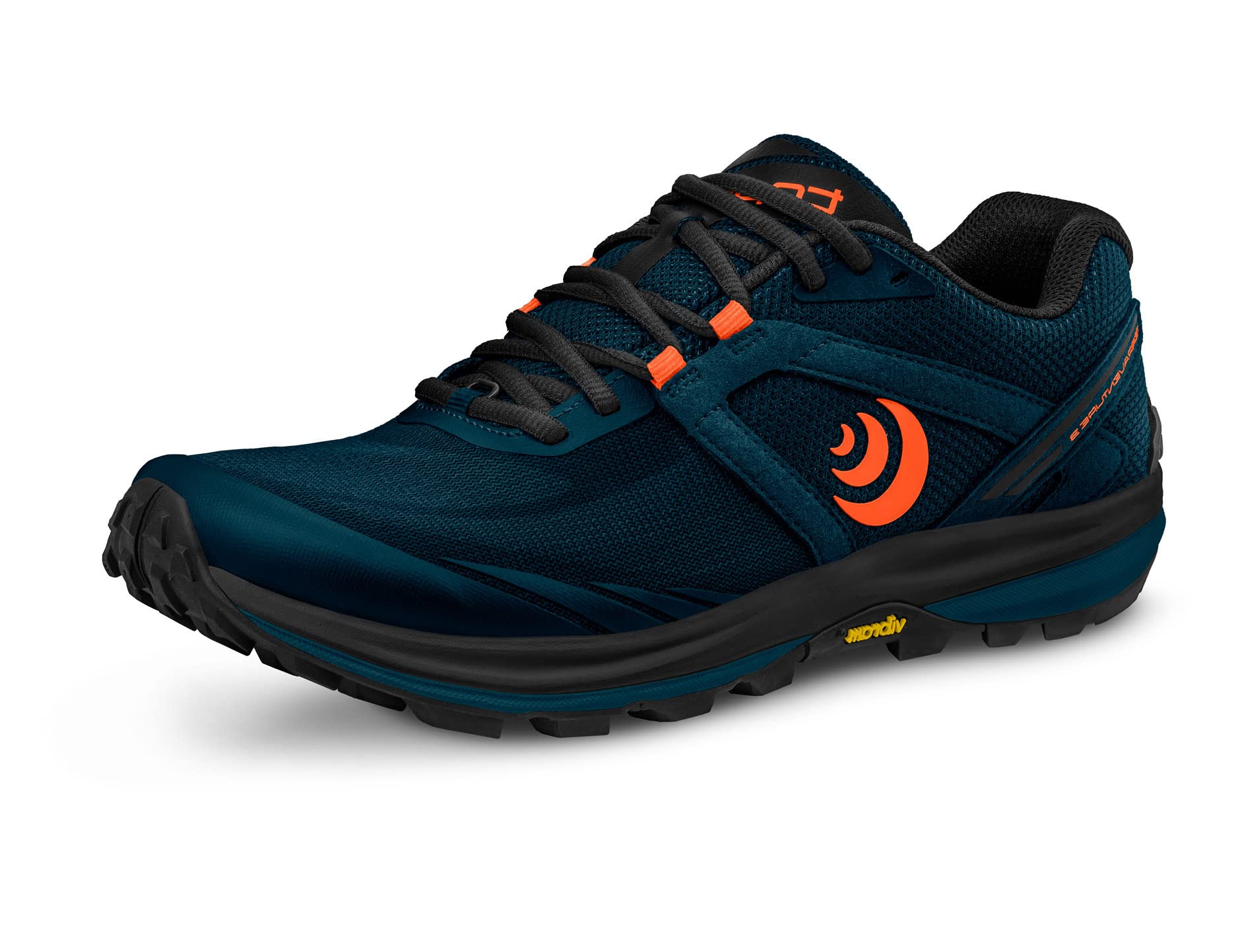 Topo Athletic Men's Terraventure 3 Comfortable Cushioned Durable 3MM Drop Trail Running Shoes, Athletic Shoes for Trail Running, Navy/Orange, Size 10