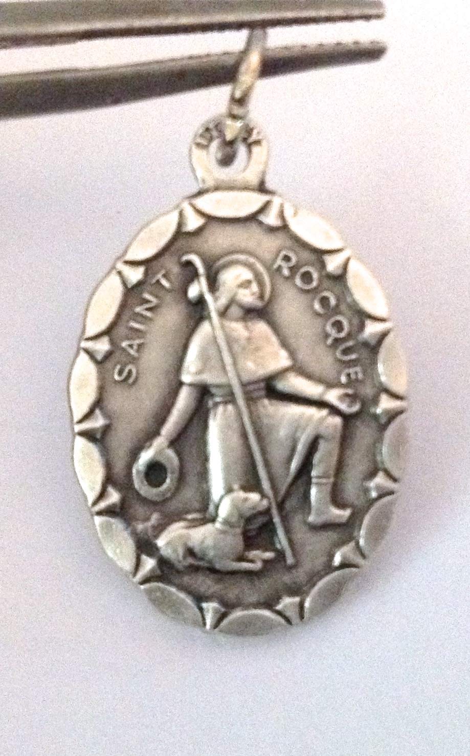 SAINT ROCH OF MONTPELLIER OVAL SHAPE MEDAL - 100% MADE IN ITALY