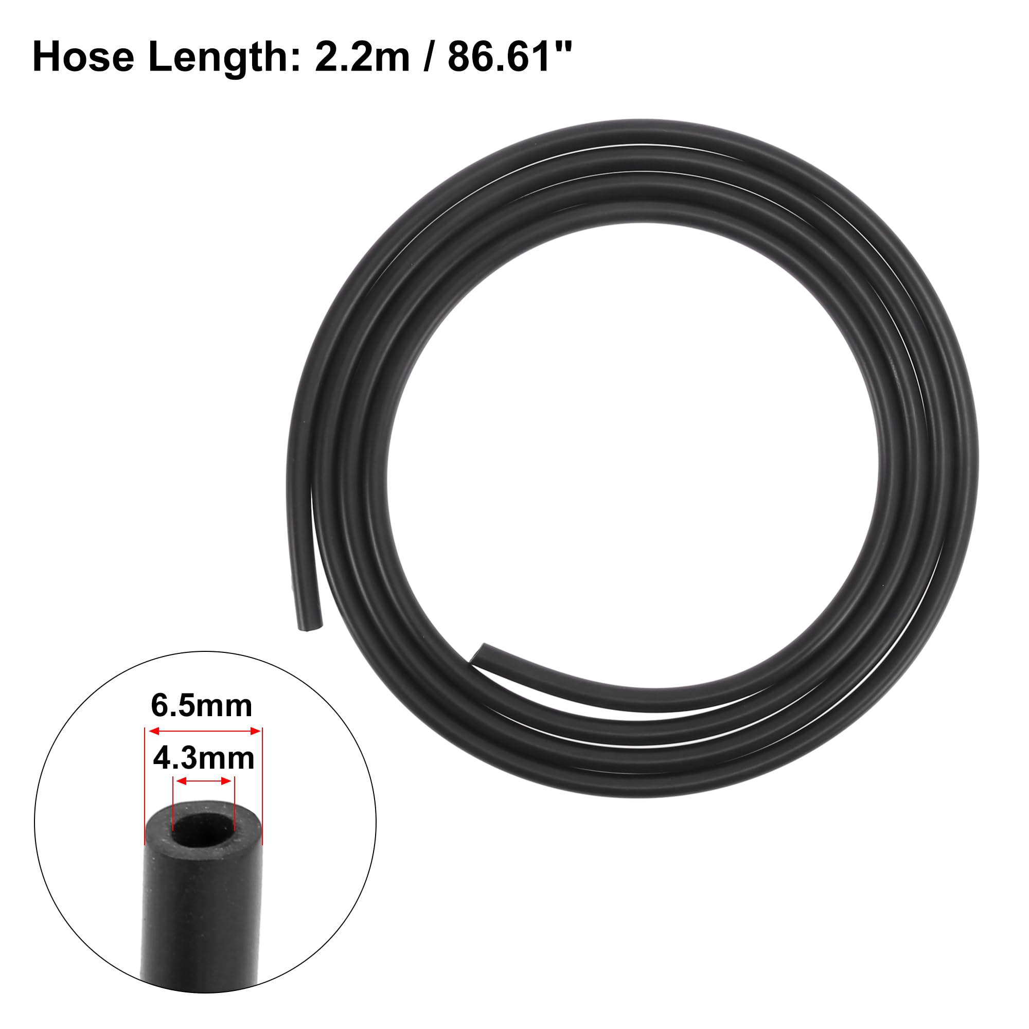 X AUTOHAUX Front Windshield Washer Nozzles Kit for Ford Focus 2.2 Meters Windshield Washer Hose with 3pcs Connectors Replaces 8S4Z17603AA