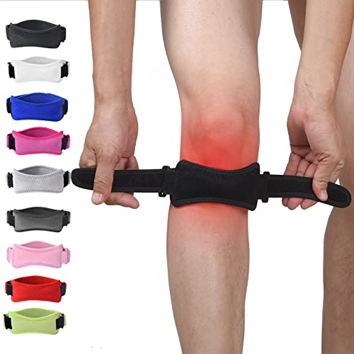 WOPOKY Patella Tendon Knee Strap, Knee Pain Relief for Torn Meniscus ACL MCL Arthritis Tendonitis, Knee Brace Support for Working Out Weightlifting Squats Running Jumpers Tennis. (2 Pack)