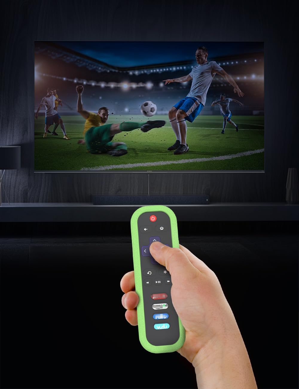 Remote Case for Roku Smart TV RC280 RC282 URC280J XRC280J Remote Control Universal Replacement Lightweight Silicone Case Cover Sleeve Skin with Lanyard for Roku TV Remote
