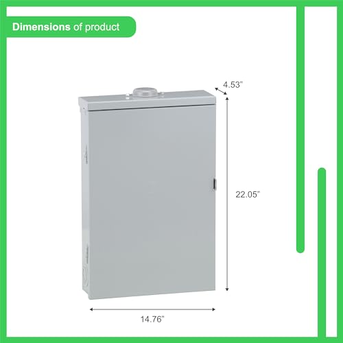 Square D - HOM2040M100PRB Homeline 100 Amp 20-Space 40-Circuit Outdoor Main Breaker Load Center (Plug-on Neutral Ready), ,