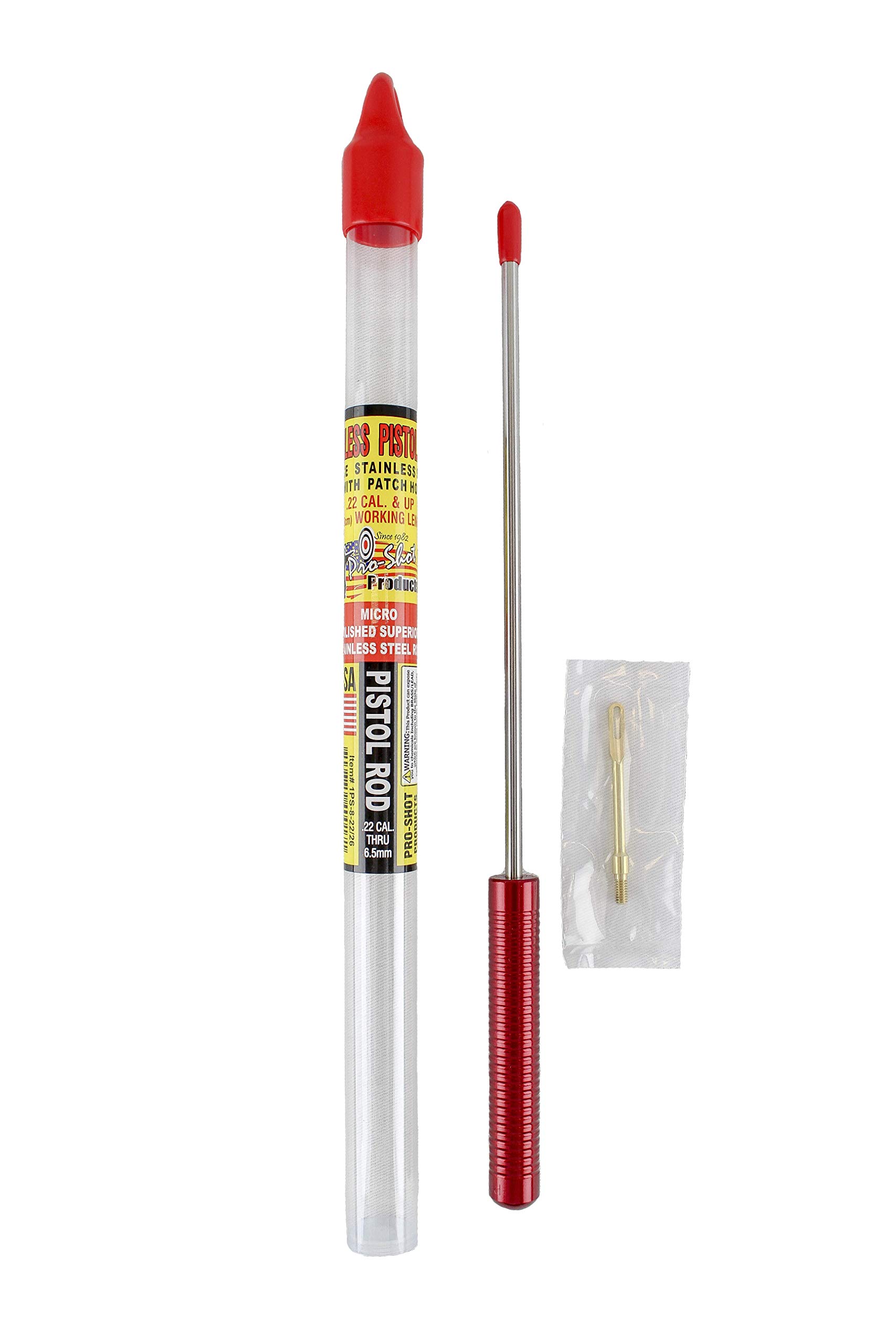 Pro Shot Products 8-Inch Pistol .22 Caliber and Up Cleaning Rod, Multi (1PS-8-22/26)