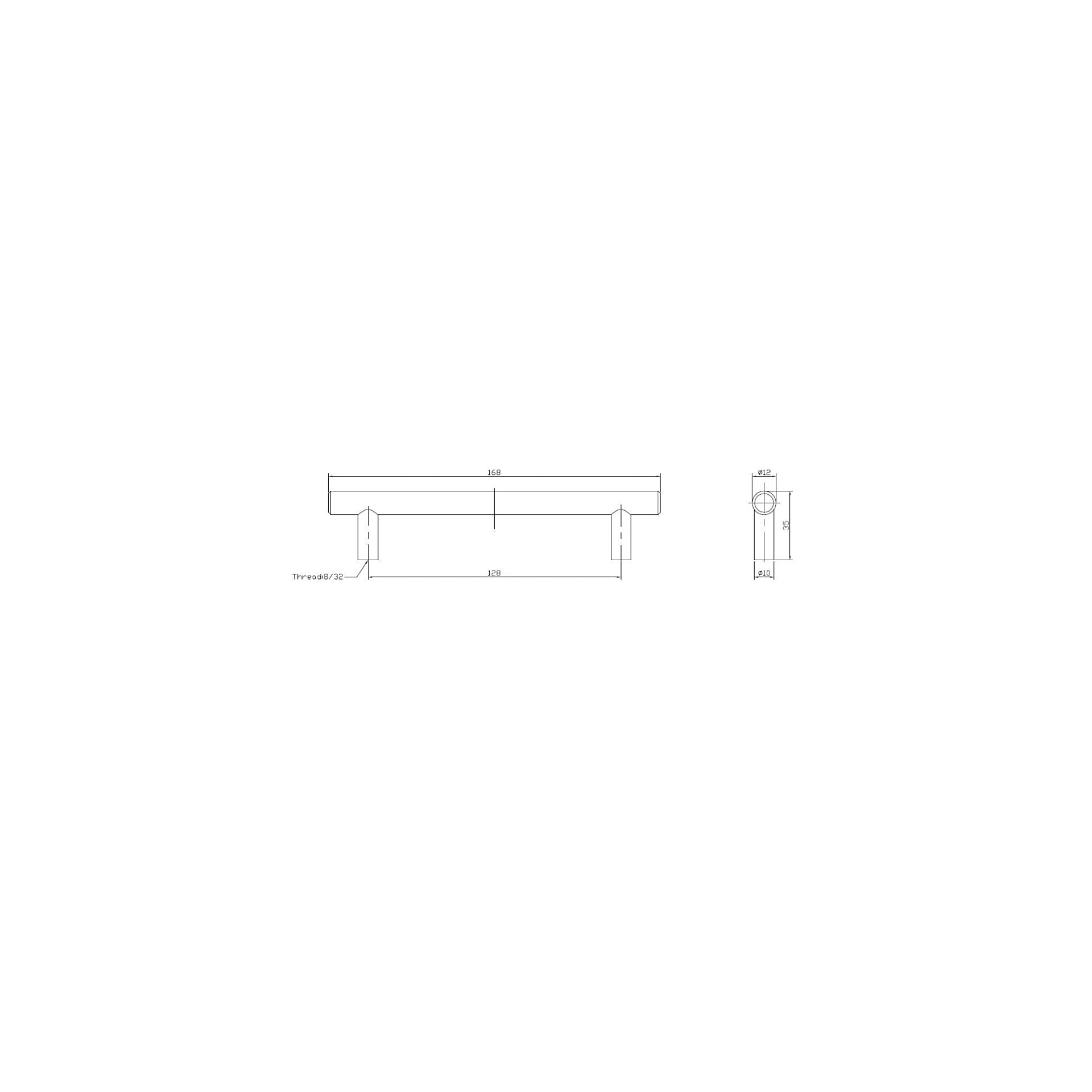 Richelieu Hardware BP205128900 Roosevelt Collection 5 1/16-inch (128 mm) Center-to-Center Matte Black Modern Cabinet and Drawer Bar Pull Handle for Kitchen, Bathroom, and Furniture
