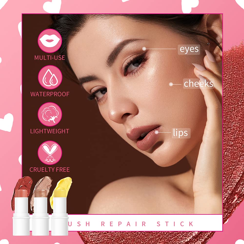 Yeweian Contour Stick, Face Concealer Stick, Bronzer Facial Repair 3D Wonder Stick Face Body Shading Stick Cream(04 Contour)
