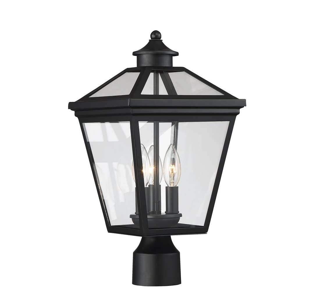 Savoy House 5-147-BK Three Light Post Lantern