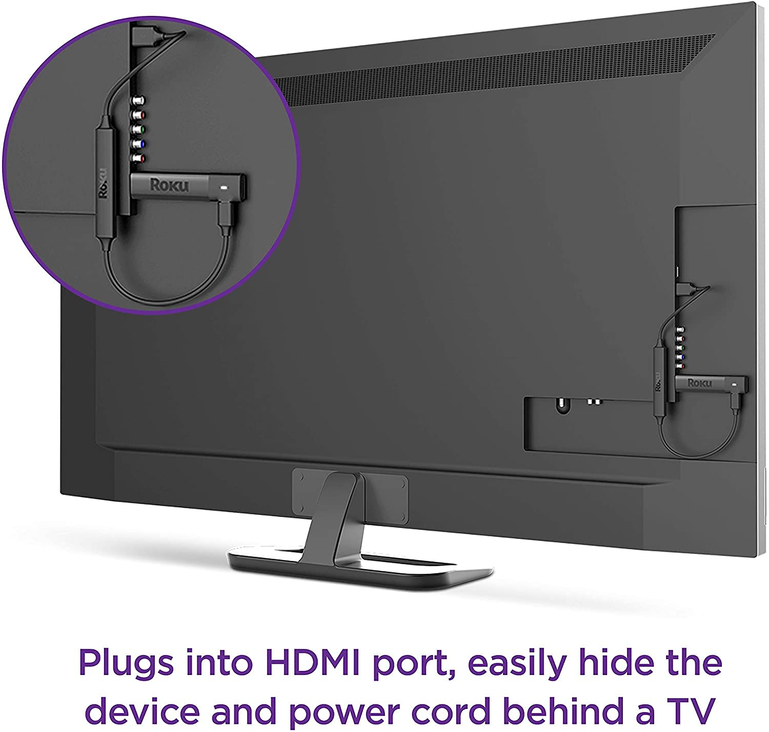 Roku Streaming Stick+ with Long-Range Wireless and Roku Voice Remote with TV Controls HD/4K/HDR Streaming Device & Bundle Swanky Cables 6ft HDMI Cable 3810R